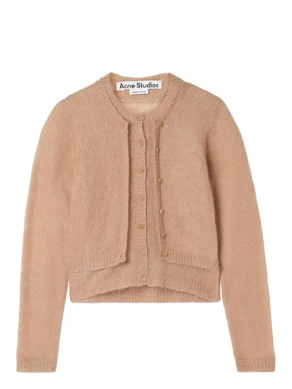 Acne Studios Mohair-blend Cardigan - Neutrals
