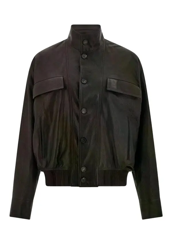 FERRAGAMO Leather Jacket - Brown