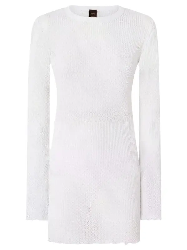 Pinko Ribbed Dress - White