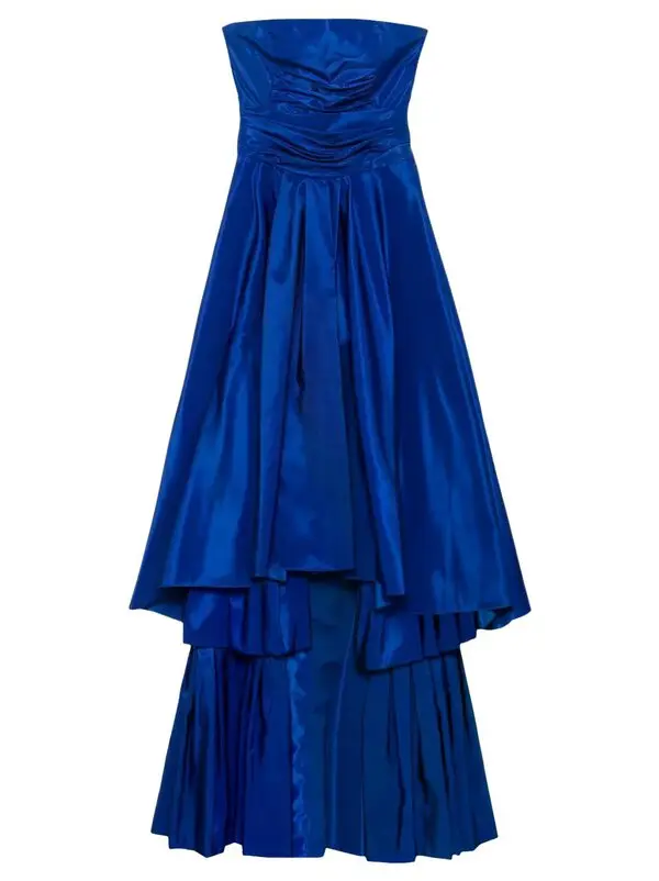SAIID KOBEISY Strapless Taffeta Dress - Blue