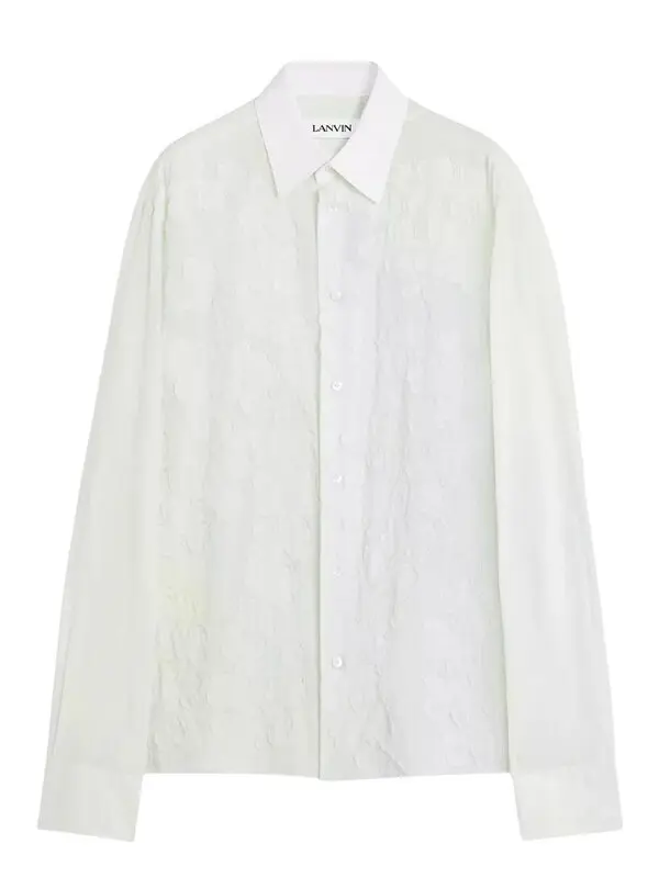 LANVIN Floral-patch Shirt - White