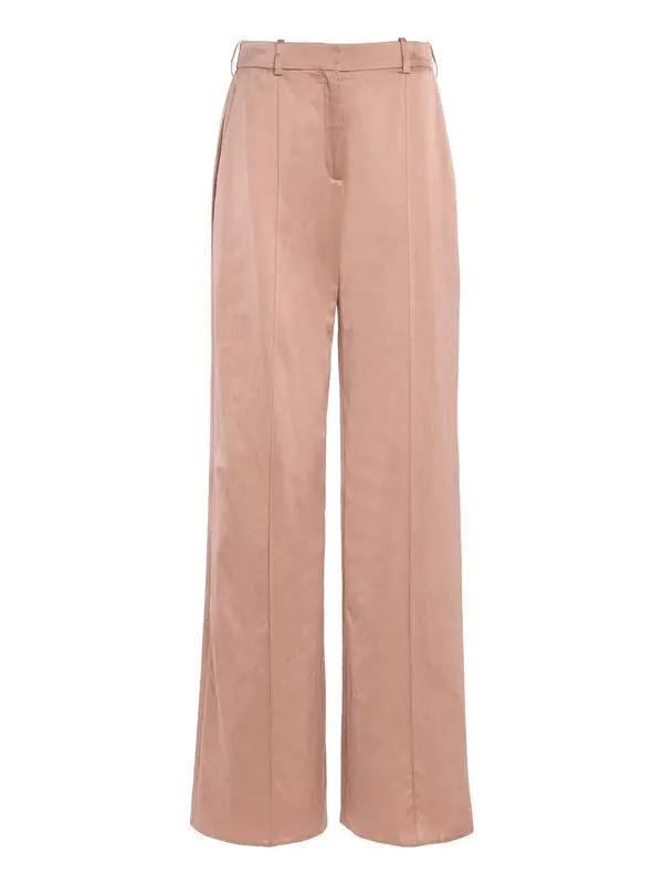 Balmain Satin Straight-leg Trousers - Pink