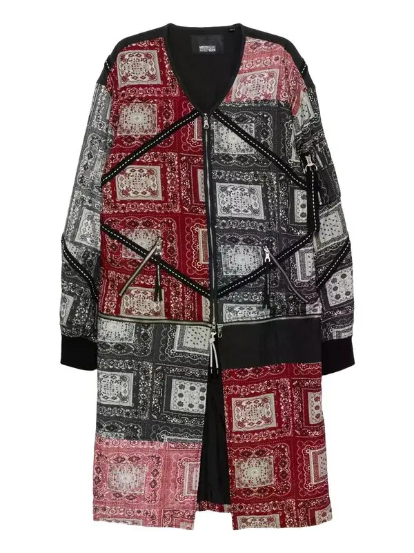 MOSTLY HEARD RARELY SEEN Patch Paisley Overcoat - Black