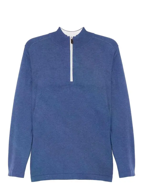 N.peal Salcombe Half Zip Jumper - Blue