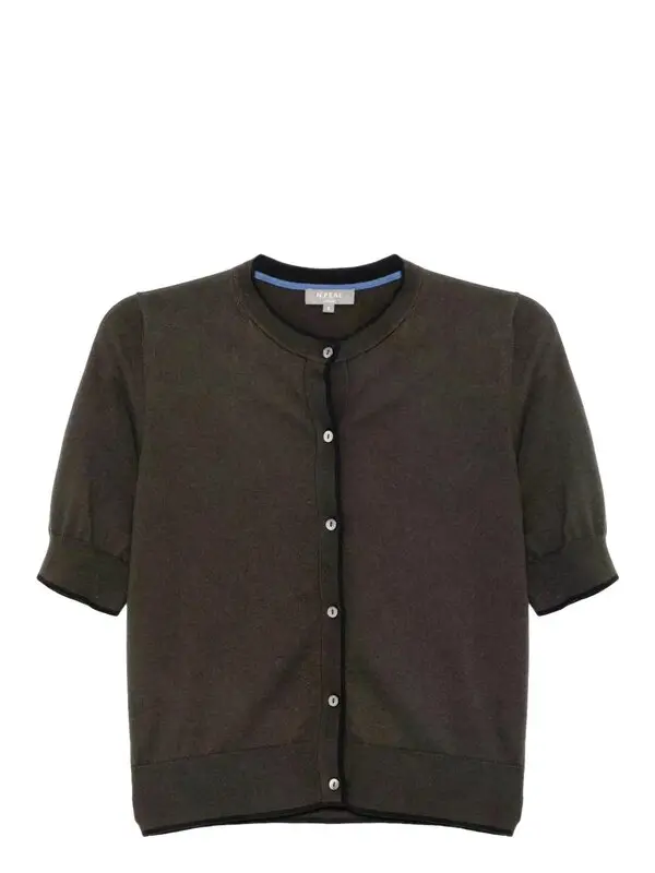 N.peal Button Fastening T-shirt - Green