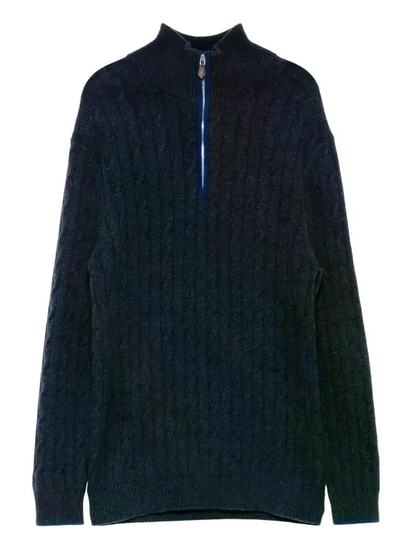 N.peal Cable-knit Cashmere Sweater - Blue