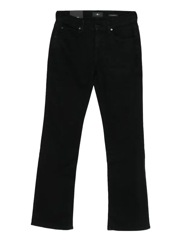 7 For All Mankind Five-pocket Regular Leg Jeans - Black
