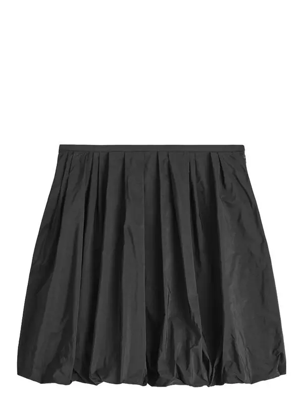 Cos Bubble-hem Mini Skirt - Black