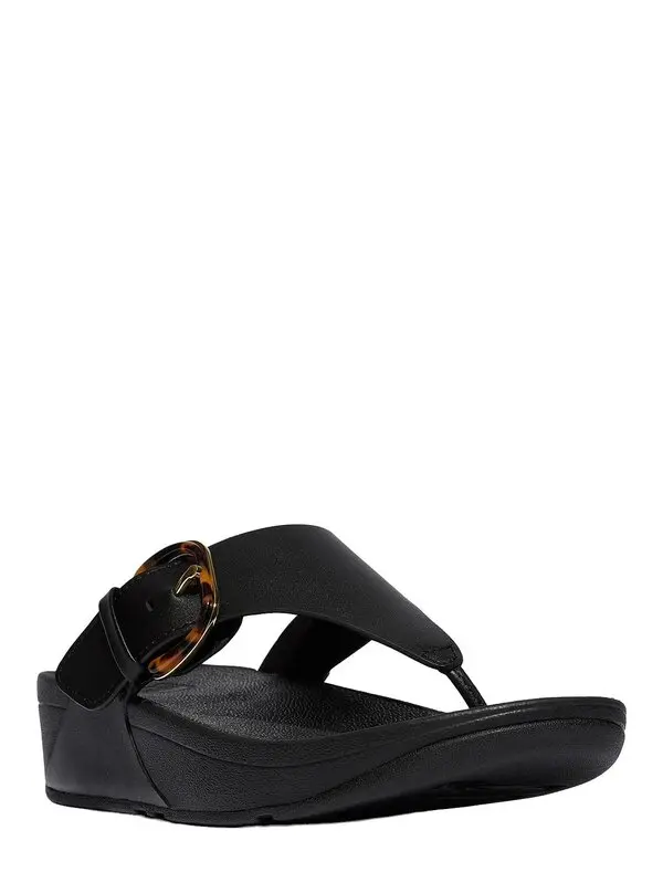 Fitflop Lulu Buckle Flip Flop - All Black