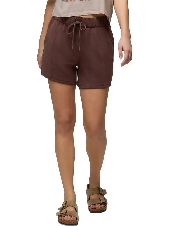 Prana Shea High-waisted Knit Shorts - Mocha