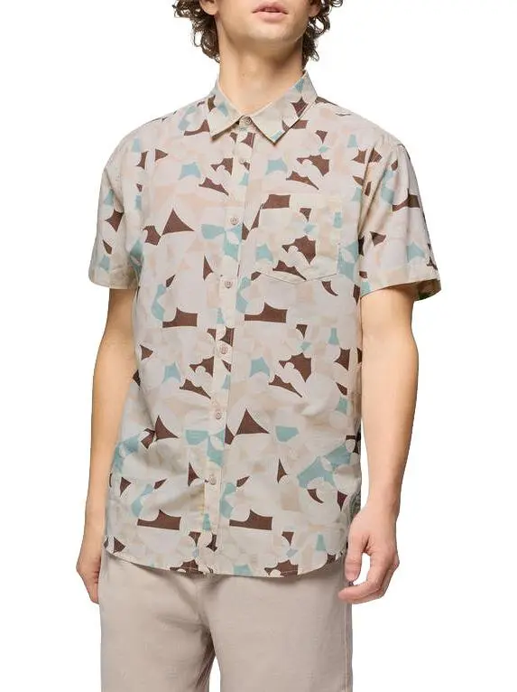 Prana Stimmersee Short Sleeve Button-up Shirt - Almond Edamame
