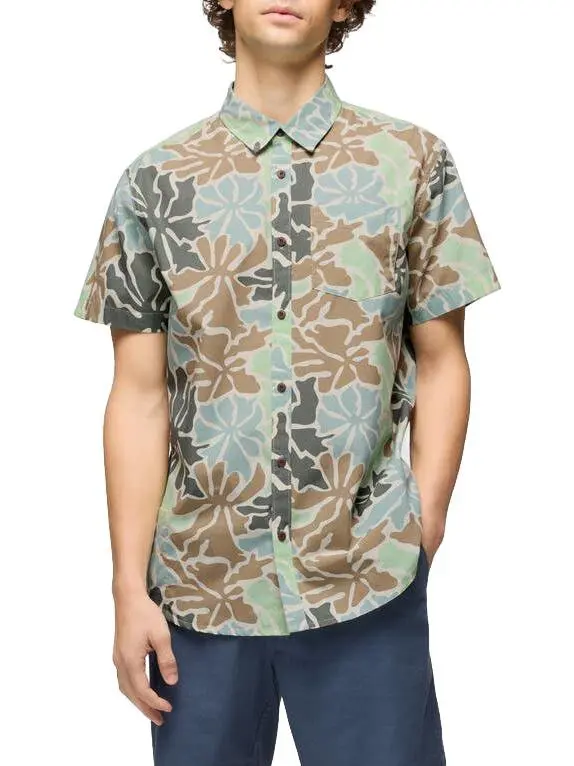 Prana Stimmersee Short Sleeve Button-up Shirt - Canvas Boogie Bloom