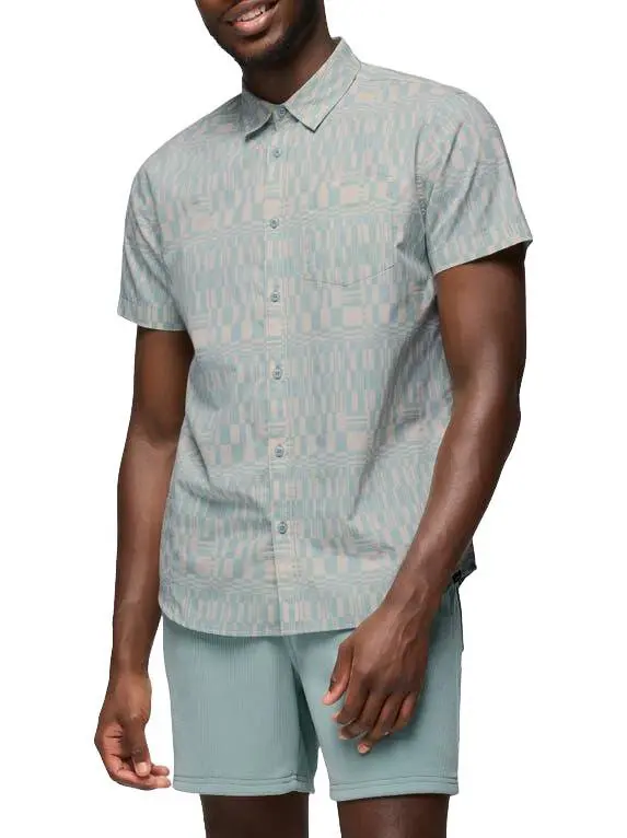 Prana Stimmersee Short Sleeve Button-up Shirt - Saltwater Drops