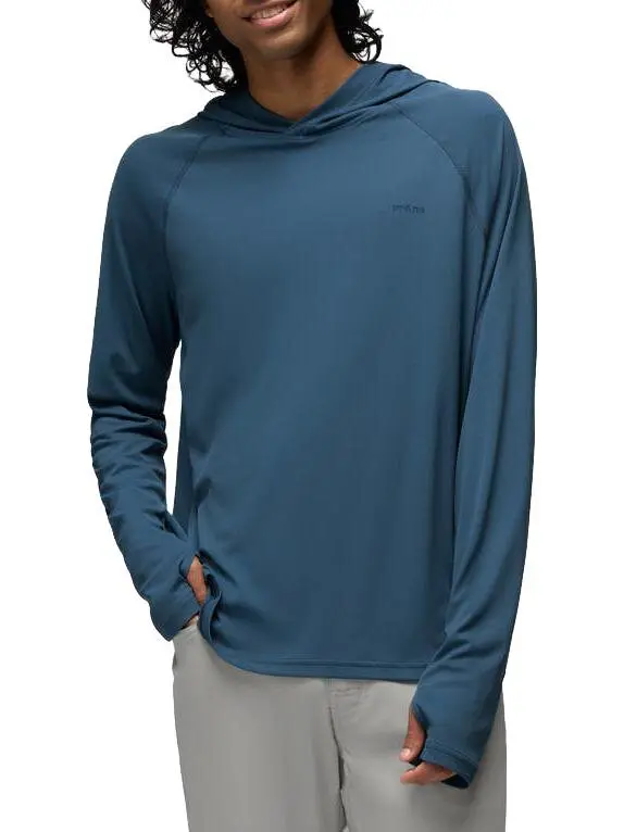 Prana Sol Shade Long Sleeve Performance Hoodie - Bluff Blue