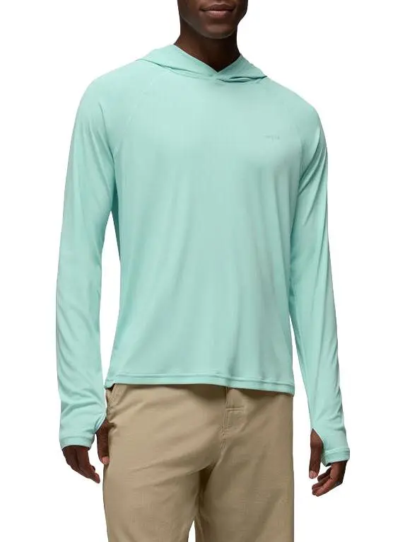 Prana Sol Shade Long Sleeve Performance Hoodie - Sea Glass