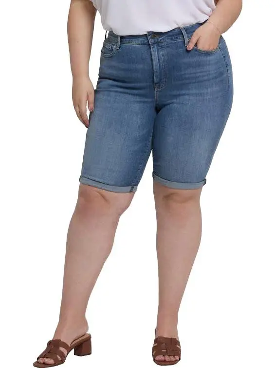 NYDJ Briella Cuff Denim Shorts - Barcelona Breeze