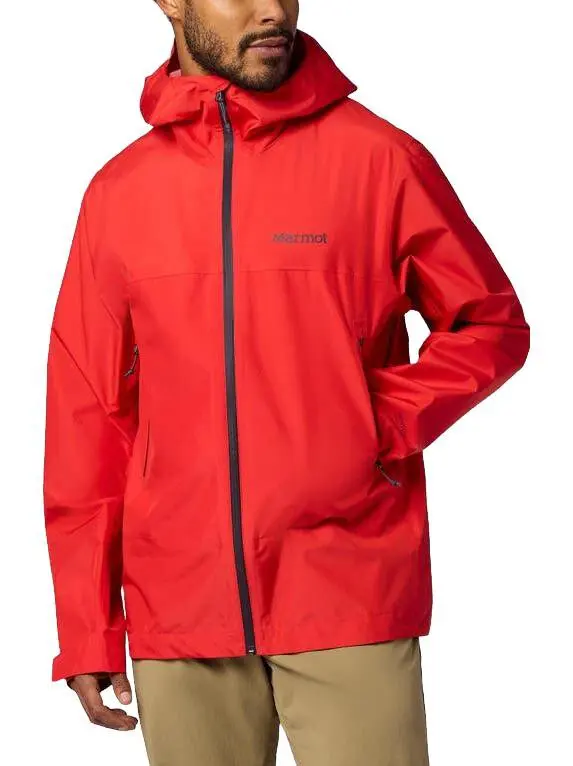 MARMOT Minimalist Pertex® Waterproof Hooded Jacket - Brick Red
