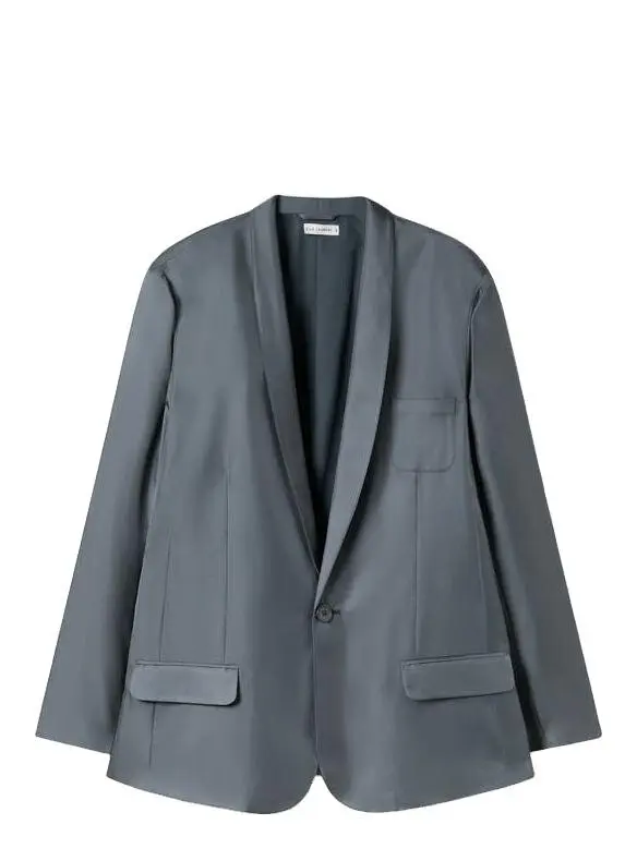 Silk Laundry Twill Miami Blazer - Slate