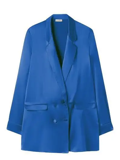 Silk Laundry Relaxed Blazer - Wedgwood