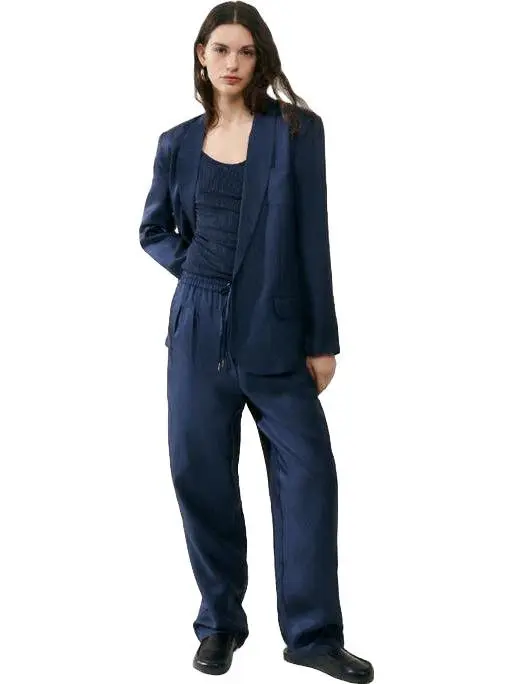 Silk Laundry Twill Miami Blazer - Midnight