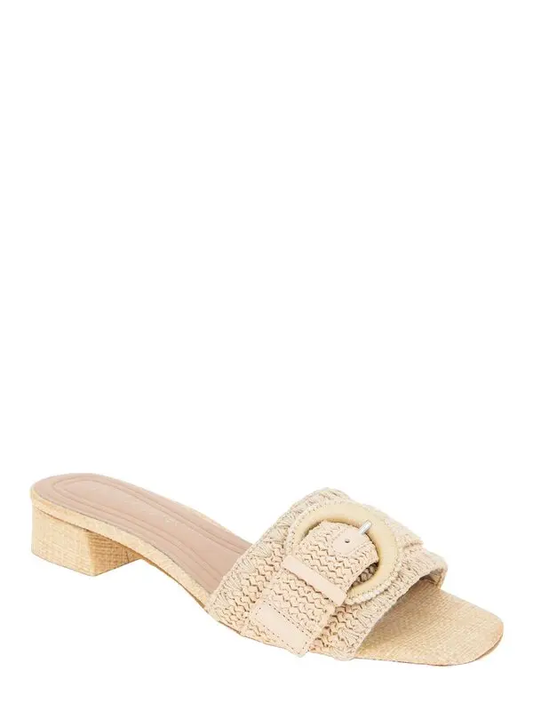 Bcbgmaxazria Camri Raffia Slide Sandal - Natural