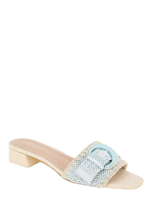 Bcbgmaxazria Camri Raffia Slide Sandal - Seafoam