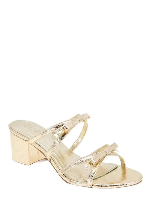 Bcbgmaxazria Sarina Slide Sandal - Gold