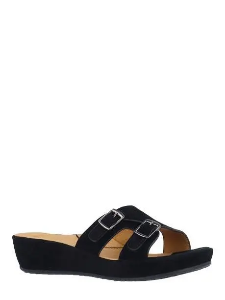 L'AMOUR DES PIEDS Careena Wedge Slide Sandal - Black