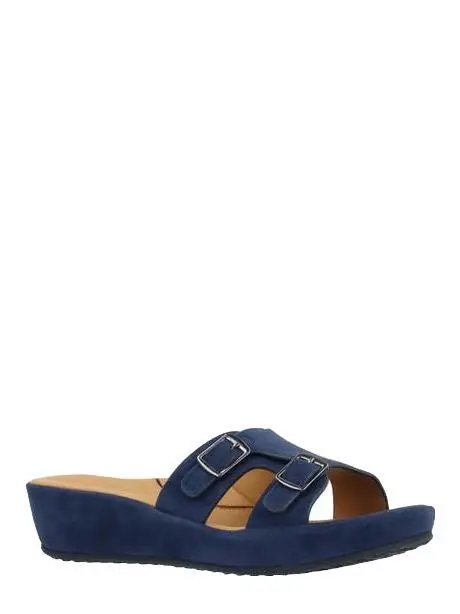 L'AMOUR DES PIEDS Careena Wedge Slide Sandal - Navy