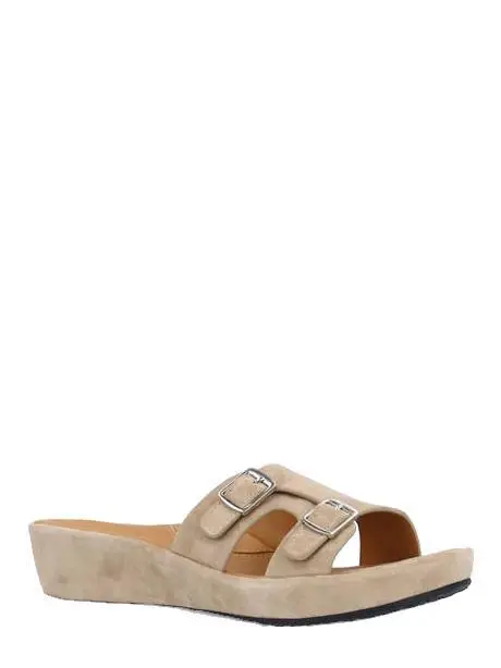 L'AMOUR DES PIEDS Careena Wedge Slide Sandal - Taupe