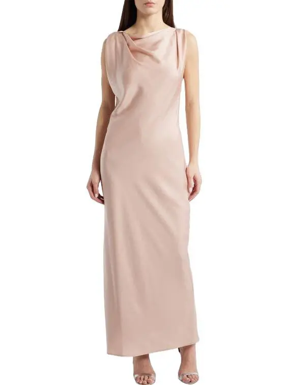 WAYF Katerina Draped Gown - Rose