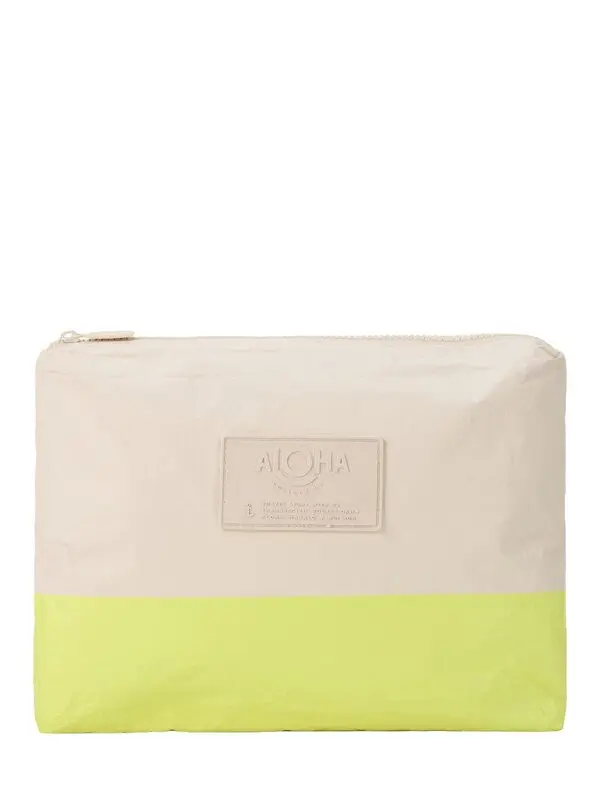 ALOHA COLLECTION Mid Dipped Zip Pouch - Highlighter/ Sandstone