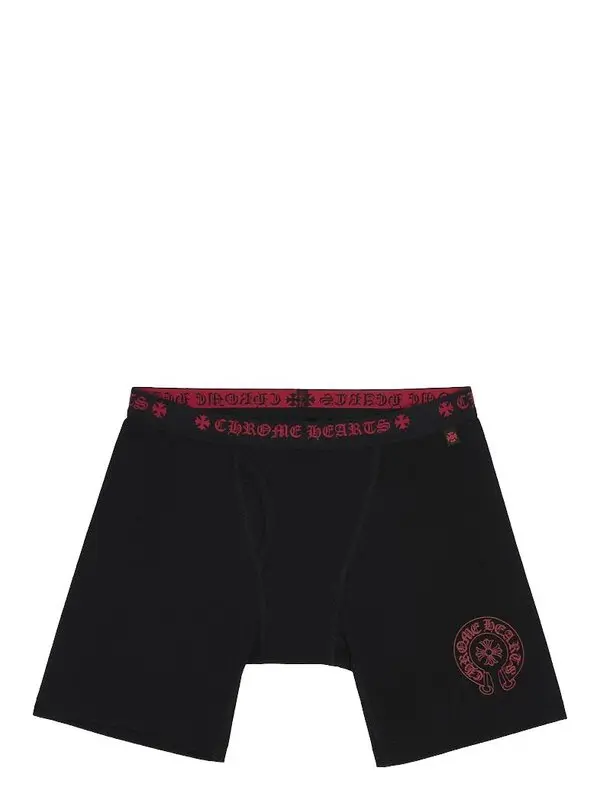 Chrome Hearts Long Boxer Brief - Black/red