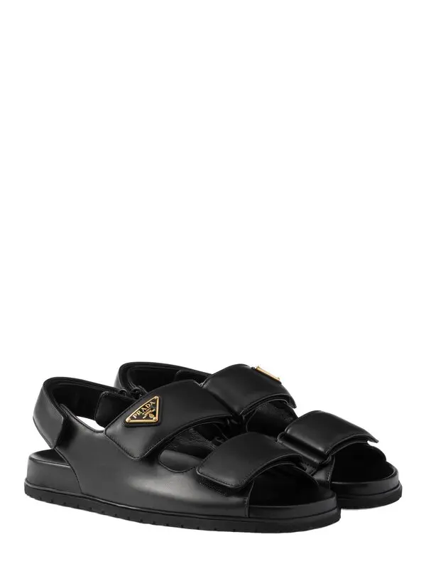 Prada Nappa Leather Sandals - Black