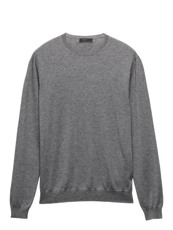 Prada Cashmere And Silk Crew-neck Sweater - Grey