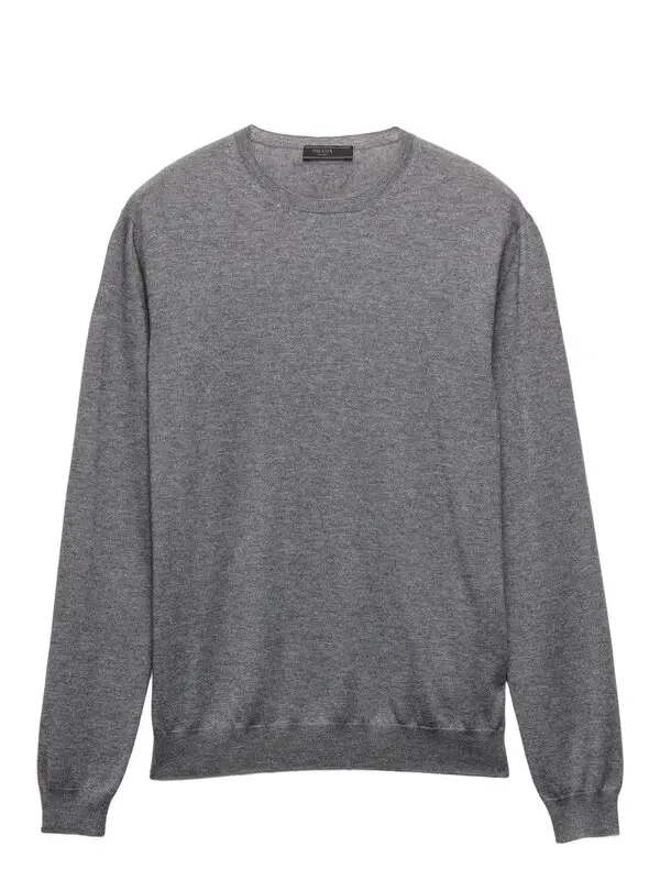 Prada Cashmere And Silk Crew-neck Sweater - Slate Gray