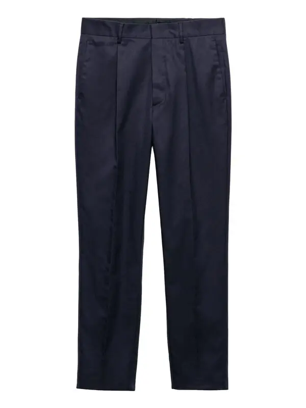 Prada Cotton Extra-slim Fit Trousers - Navy