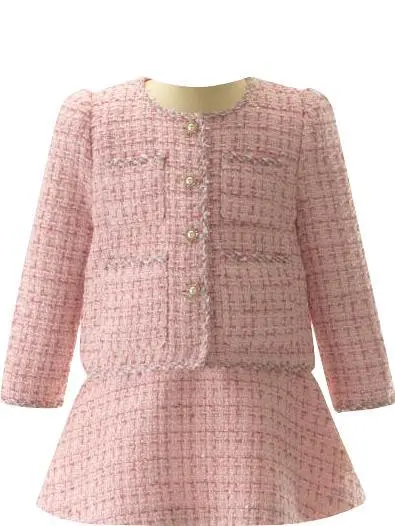 RACHEL RILEY Tweed Jacket And Skirt Set - Pink