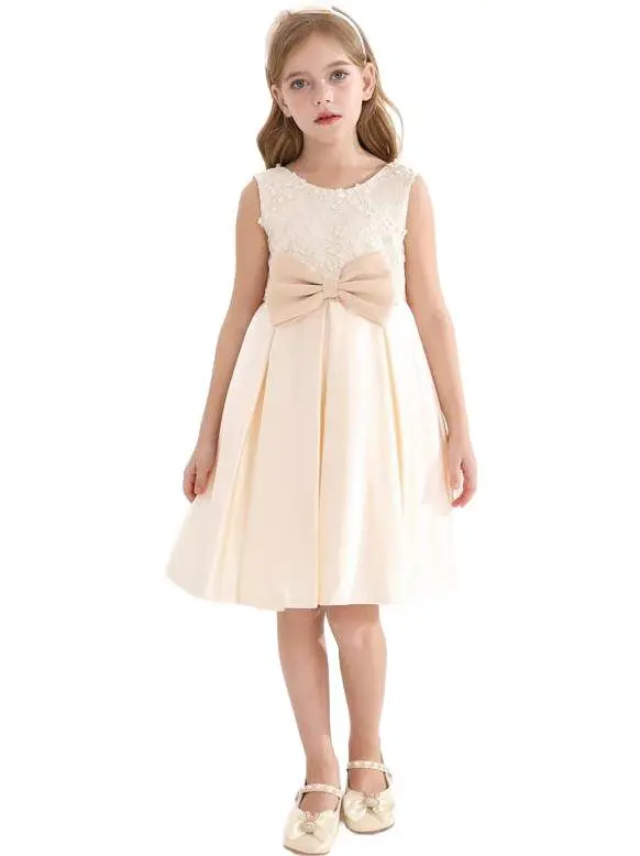 TULLEEN Hampton Embroidered Dress - Champagne
