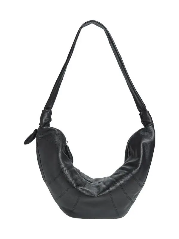 LEMAIRE Large Croissant Leather Shoulder Bag - Black
