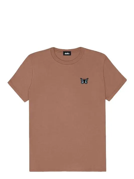 DALIX Butterfly Relaxed Fit Tee - Chestnut