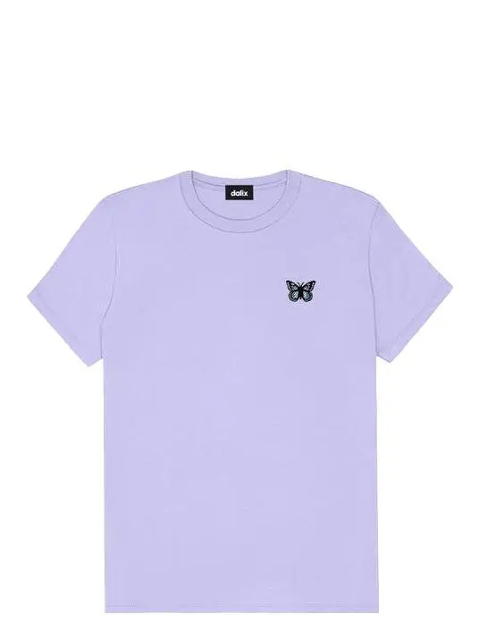DALIX Butterfly Relaxed Tee - Dark Lavender