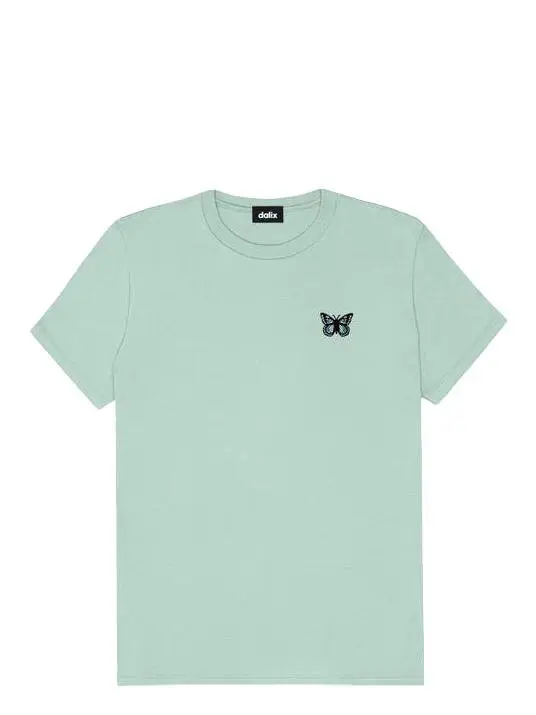 DALIX Butterfly Relaxed Tee - Dusty Blue