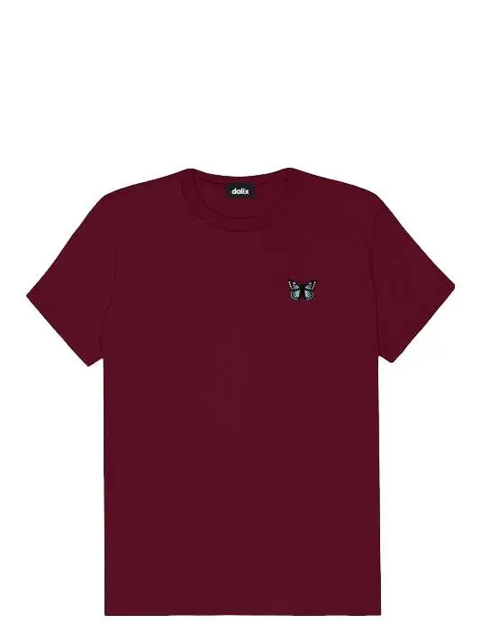 DALIX Butterfly Relaxed Tee - Maroon