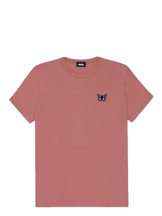 DALIX Butterfly Relaxed Fit Tee - Mauve