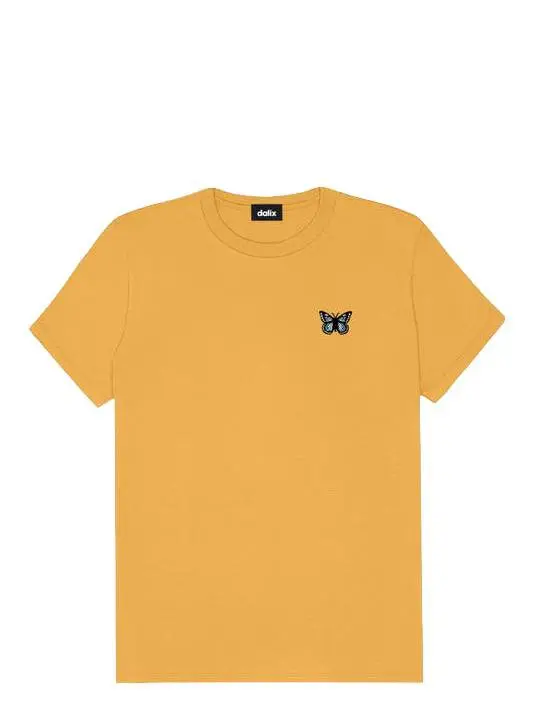 DALIX Butterfly Relaxed Tee - Mustard