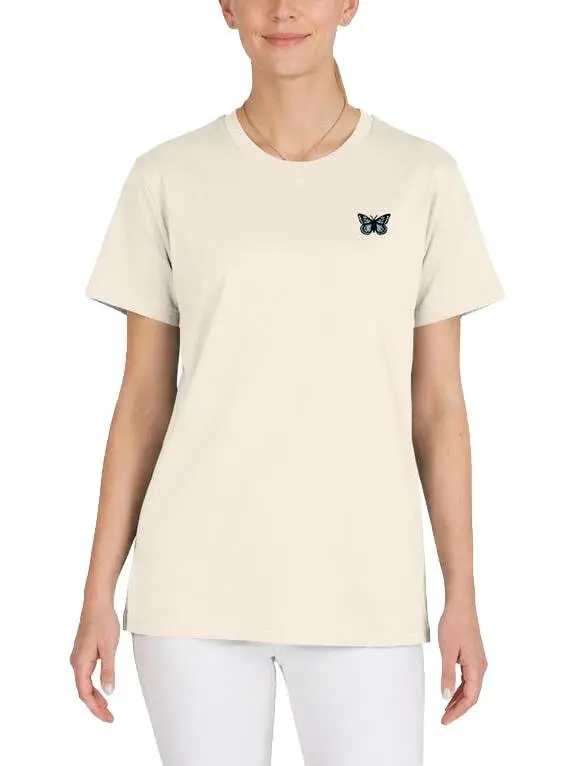 DALIX Butterfly Relaxed Fit Tee - Natural