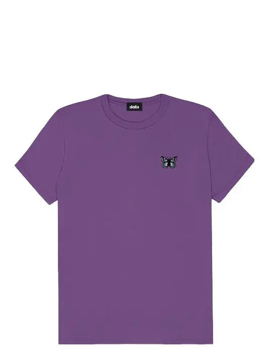 DALIX Butterfly Relaxed Fit Tee - Purple