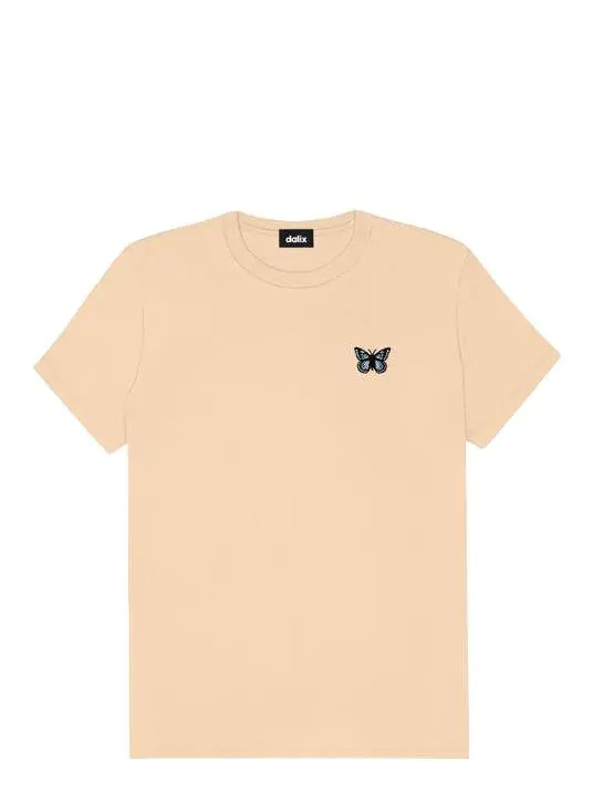 DALIX Butterfly Relaxed Fit Tee - Sand