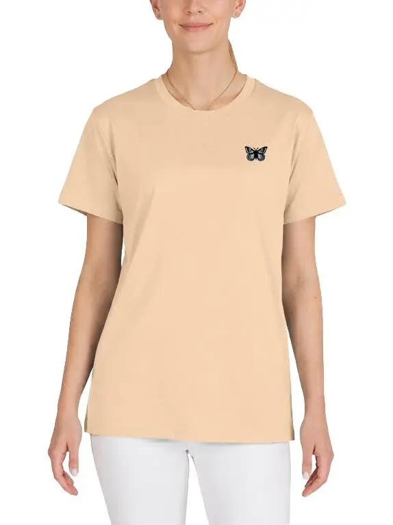 DALIX Butterfly Relaxed Fit Tee - Sand
